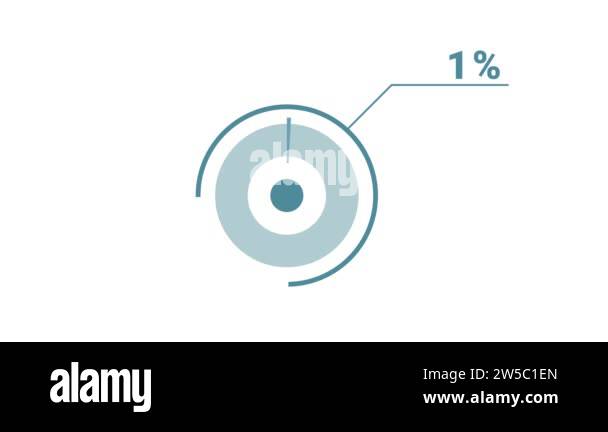 5 percent circle round donut chart infographic. 4k video royalty free ...