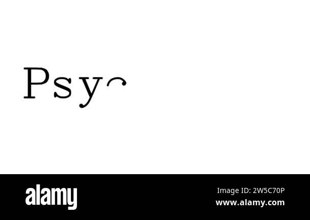 Psychology Animated Handwriting Text in Serif Fonts and Weights Stock ...