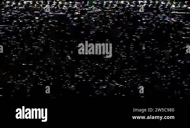 Videotape Tracking defect mode. VHS screen digital glitch and noise ...