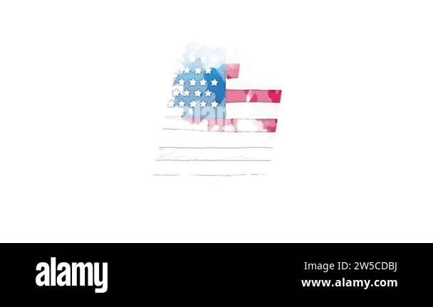 Watercolor animated map showing the state of Utah from the united state ...