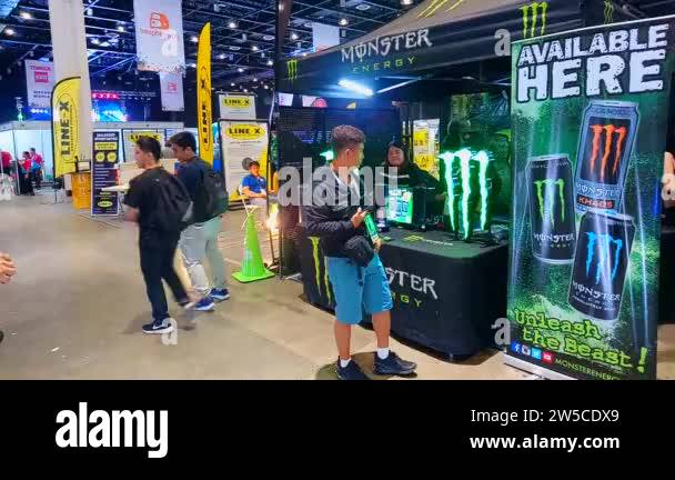 PASAY, PH - JULY 28 - Monster energy drink booth on July 28, 2019 at ...