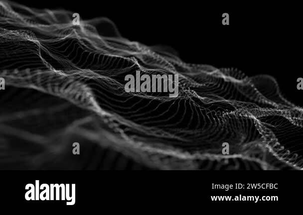 Abstract Organic Network Mesh Waving Fx Background Loop/ 4k animation of an abstract fractal ...