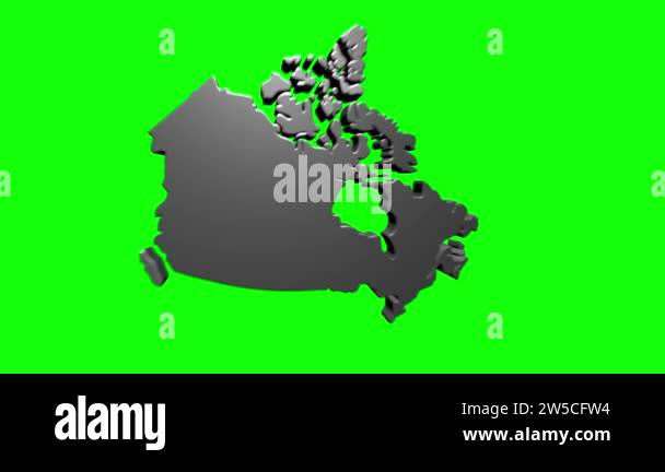 Canada Map Showing Up Intro By Regions 4k animated Canada map intro ...