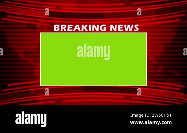 Breaking News with Green Screen LED for Broadcasting Live News. 4K News ...
