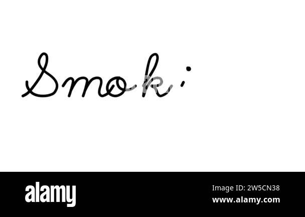 Smoking Decorative Handwriting Animation in Six Cursive and Gothic ...