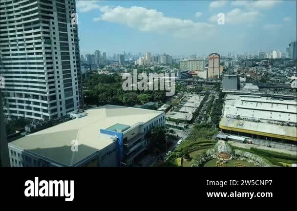 Overview of Quezon City in Cubao, Quezon City, Philippines Stock Video ...