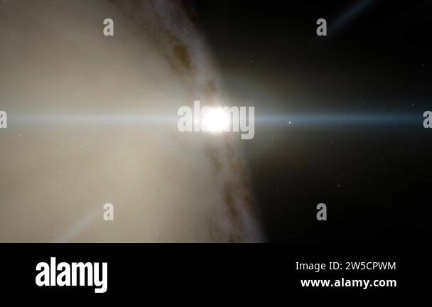 Interstellar space travel universe. 4K 3D animation in outer space ...