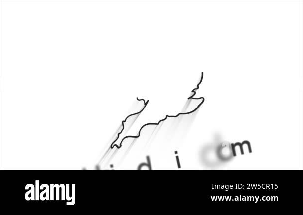 United Kingdom Map Showing Up Intro By Regions. 4k animated United ...