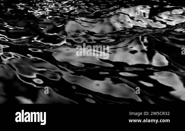 Water waves ultra realistic water flow animation. Slow motion. Dark ...