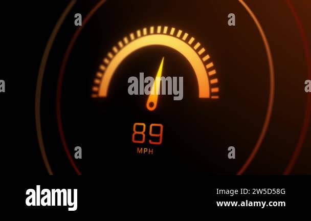 4K Car speedometer with speed level scale Animation Stock Video Footage ...
