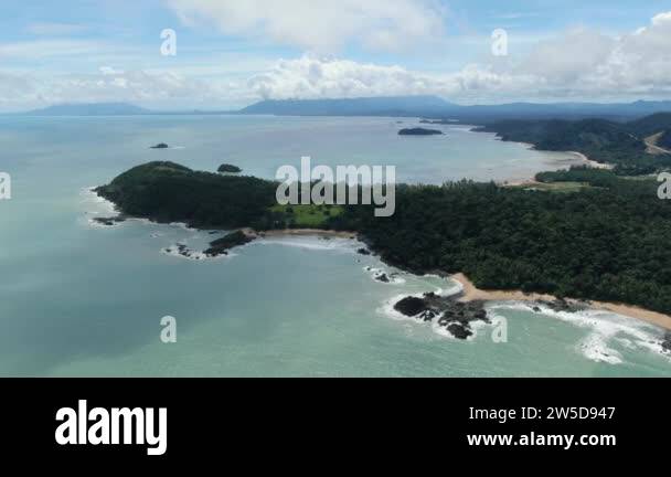The Telok / Teluk Melano Coastline and Beach at the most southern tip ...