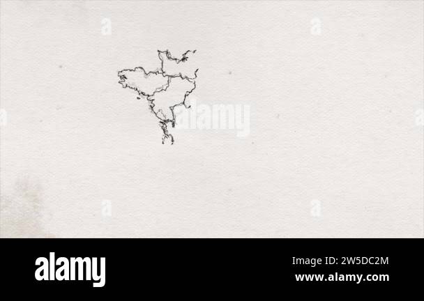 France Map Drawing Showing Up Intro With New Regions/ 4k animated ...