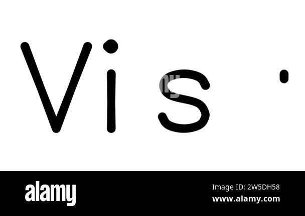 Visa Handwritten Text Animation in Various Sans-Serif Fonts and Weights ...