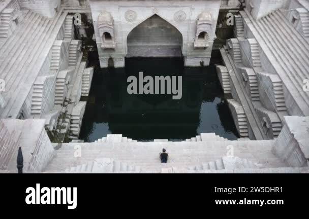 Jodhpur, Rajasthan,India-16th October 2019 : Famous step well deep pond ...