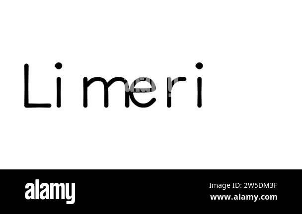 Limerick Handwritten Text Animation in Various Sans-Serif Fonts and ...