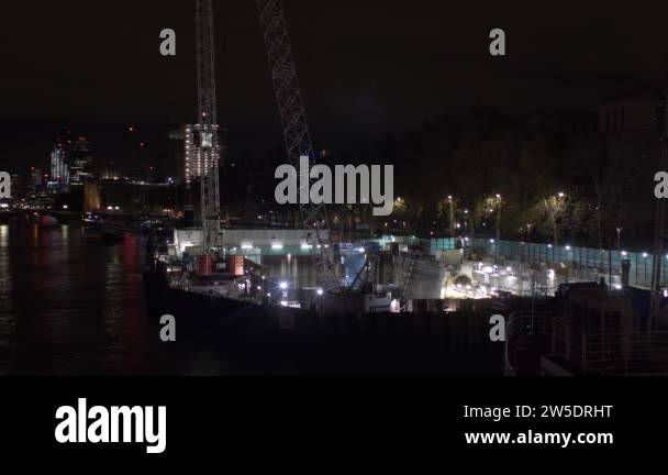 Thames tideway tunnel infrastructure project Stock Videos & Footage ...
