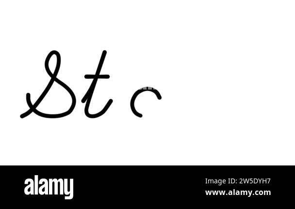 State Decorative Handwriting Animation in Six Cursive and Gothic Fonts ...