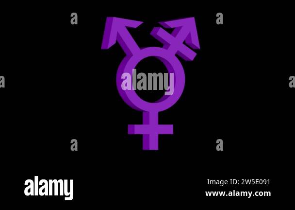 female symbol 3d rotation animation Stock Video Footage - Alamy