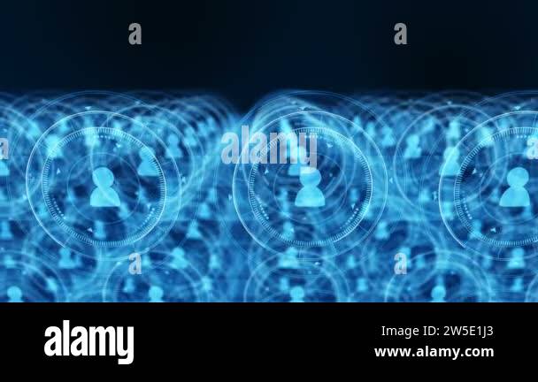 Network community with connected people. Social media concept. Person ...