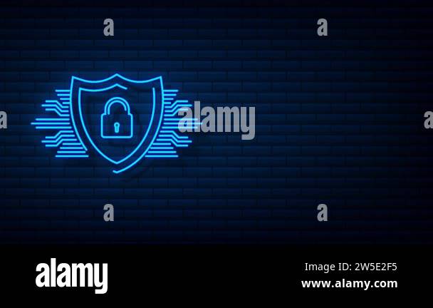 Cyber security logo with shield and check mark. Security shield. Motion graphics Stock Video ...