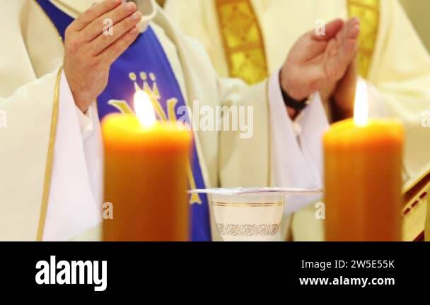 Priest celebrate mass church Stock Videos & Footage - HD and 4K Video ...