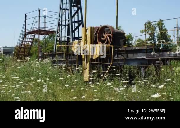 They pumped out all the oil and left the oil rig to rust in the field ...