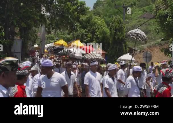 Bali, Indonesia - Hindu Balinese People Traditional Cultural Ritual ...