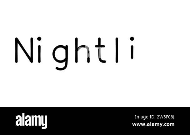 Nightlife Handwritten Text Animation in Various Sans-Serif Fonts and ...