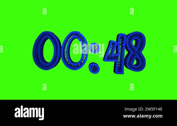60 Seconds Countdown Timer on Green Screen Stock Video Footage - Alamy
