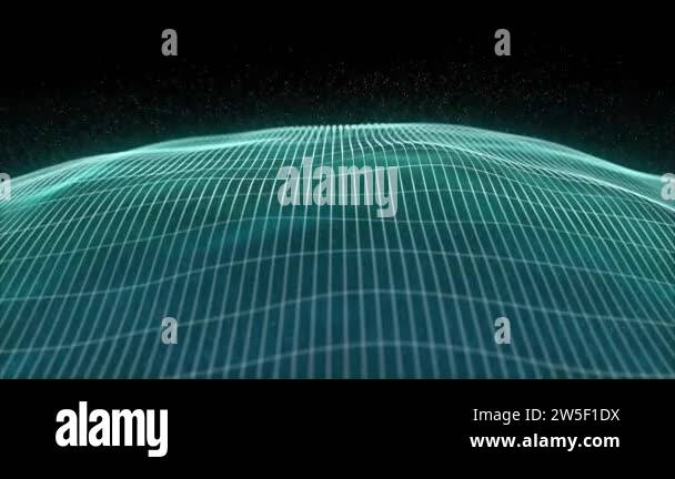 Abstract Technology Spherical Background With Particles Looping/ 4k ...