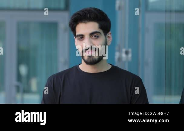 Young Indian Arabic student or businessman with mustache and beard ...