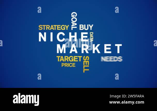 Niche Market Animated Tag Word Cloud,Text Design Animation seamless ...