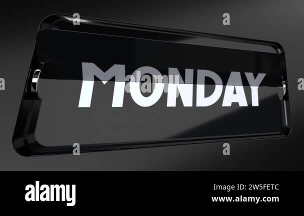 Days of a week flip calendar - from Sunday to Saturday, seamless loop ...