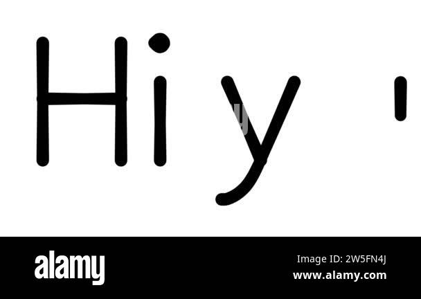 Hiya Handwritten Text Animation in Various Sans-Serif Fonts and Weights ...