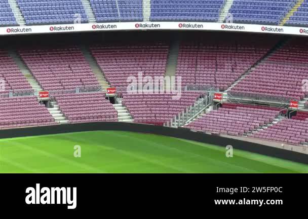 Empty stands at the largest football stadium in Europe: Barcelona FC ...