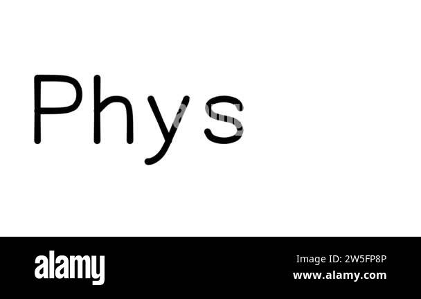 Physics Handwritten Text Animation in Various Sans-Serif Fonts and ...