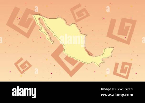 culture aztec graphics pattern and mexican map animation Stock Video ...