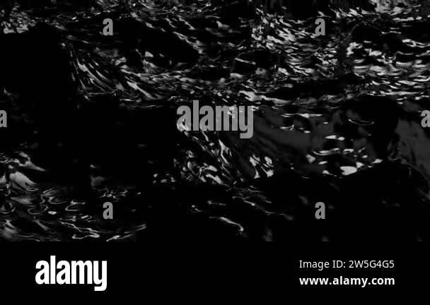 Water waves ultra realistic water flow animation. Slow motion. Dark ...