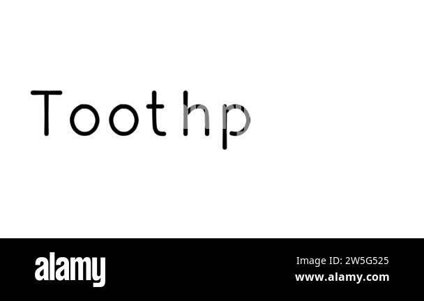 Toothpaste Handwritten Text Animation in Various Sans-Serif Fonts and ...