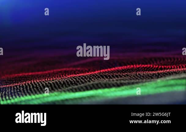 Abstract technology big data background concept. Motion of digital data ...