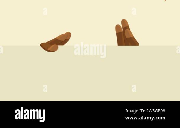 Turkey Bird Cartoon Character Over A Happy Thanksgiving Sign. 4K ...