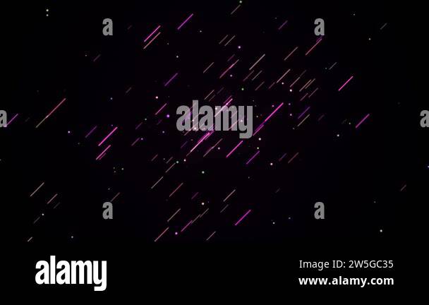 Stream of slow-moving strokes. Animation. Beautiful cosmic stream of ...
