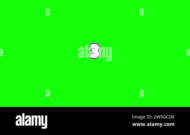 3 Seconds Countdown Timer on Green Screen Stock Video Footage - Alamy