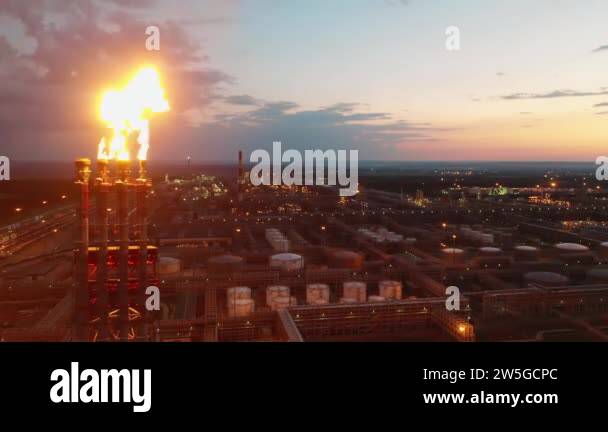 Refinery plant gas flaring pipes Stock Videos & Footage - HD and 4K ...