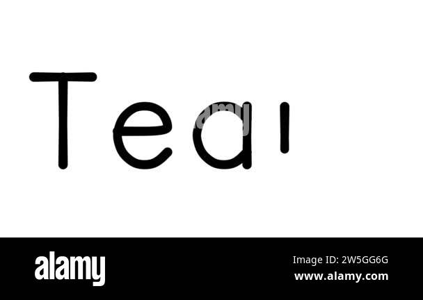 Tears Handwritten Text Animation in Various Sans-Serif Fonts and ...