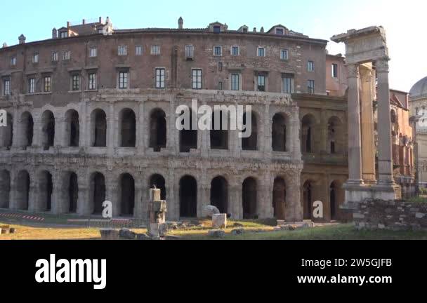 Theater of Marcellus Amphitheatre Building in Medieval Old Europe ...