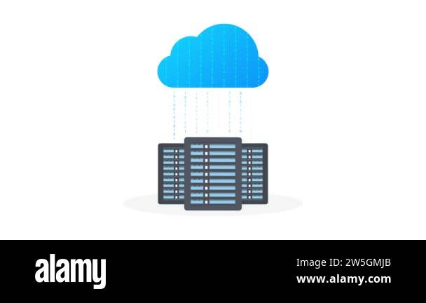 Data Center Mainframe Service Concept Banner Server Rack Server Room Concept Data Bank