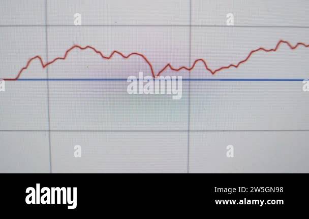 Stock market online. changes in economic indicators are displayed on a ...