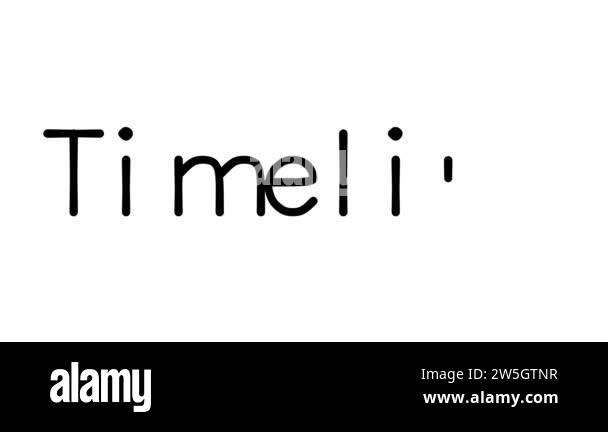 Timeline Handwritten Text Animation in Various Sans-Serif Fonts and ...