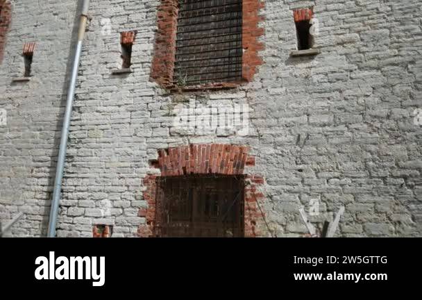 Exterior view of prison walls. Patarei prison fortress in Tallinn ...